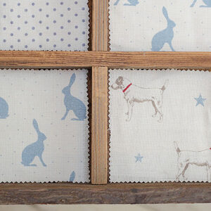 Jack All Star ~ Blue on Cream Linen - Peony & Sage