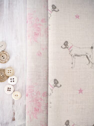 Jack All Star ~ Pink on Cream Linen - Peony & Sage