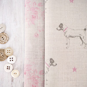 Jack All Star ~ Pink on Cream Linen - Peony & Sage