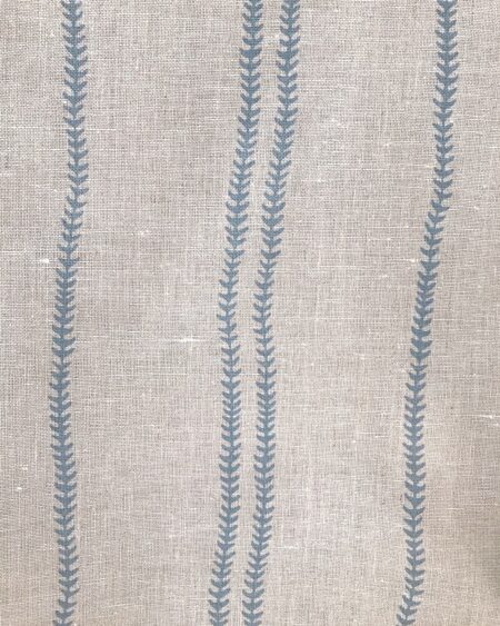 Thistle Stripe Double & Single Stripe Old Blue on Stone Linen - Peony ...