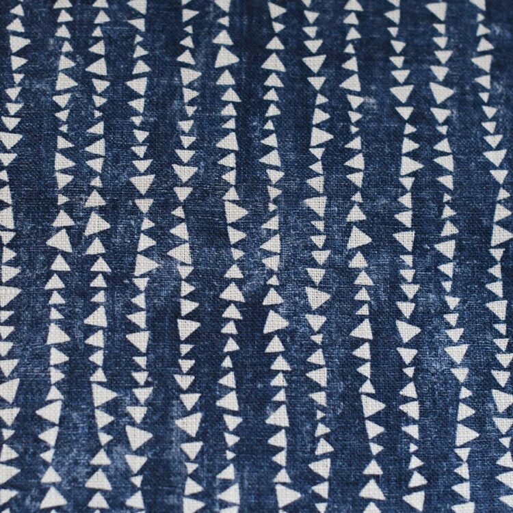 Poppy Seed Stripe Squid Ink Blue on Cream Linen * - Peony & Sage