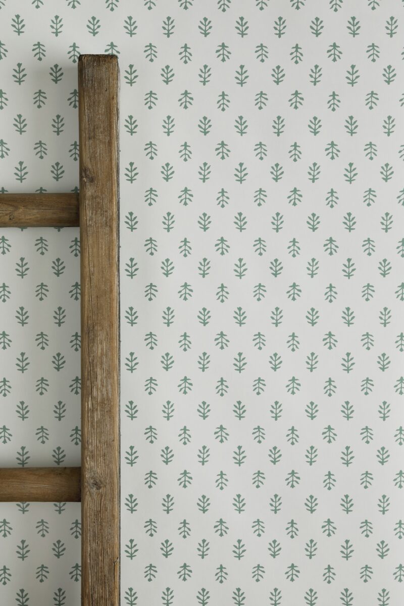Inca Green Positive Wallpaper {Small} - Peony & Sage