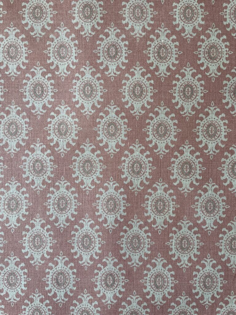 Ikat ~ Soft Red Clay and Sludge on Stone Linen - Peony & Sage