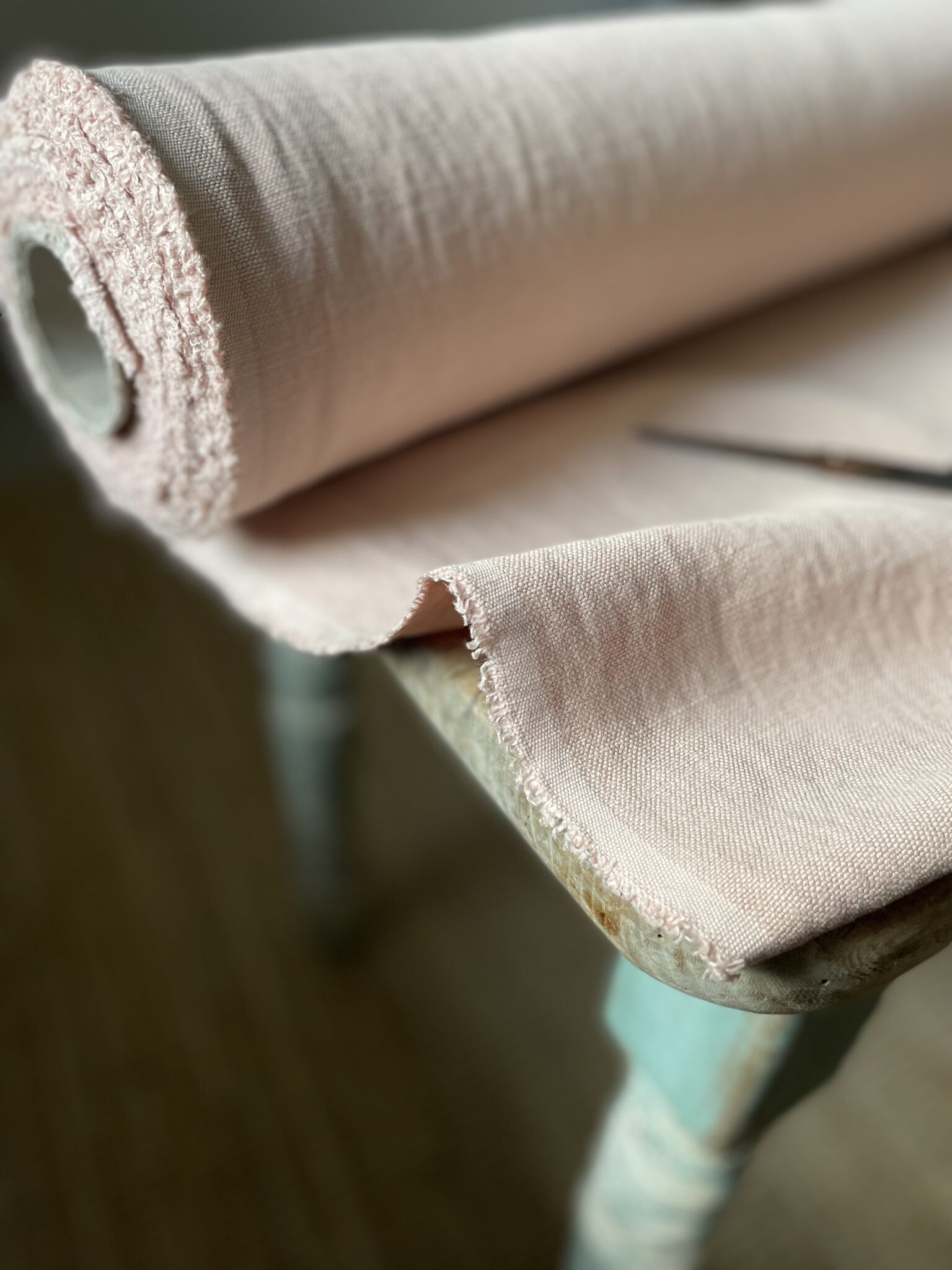Old Pink Stonewashed Linen £100.00 - Peony & Sage