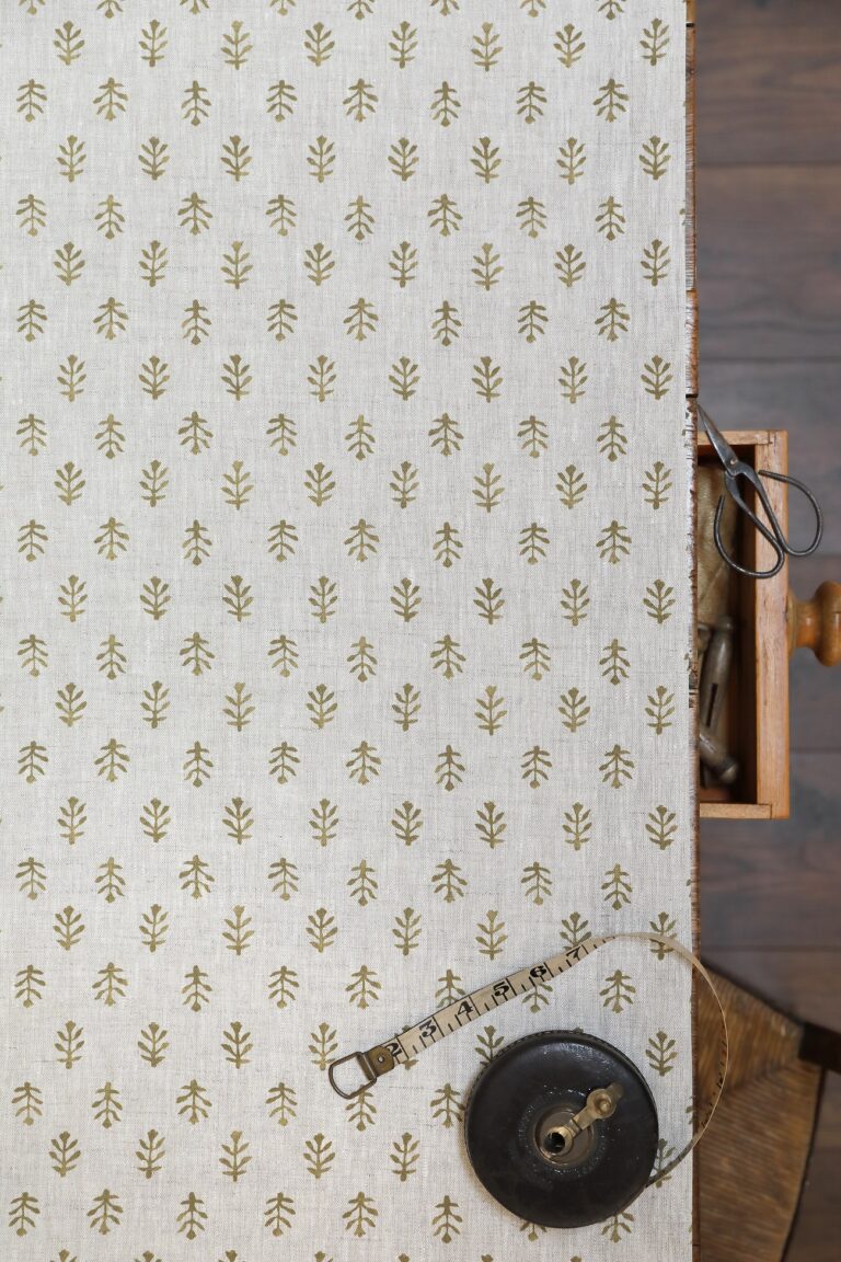 Inca Cowpat on Dune Linen - Peony & Sage