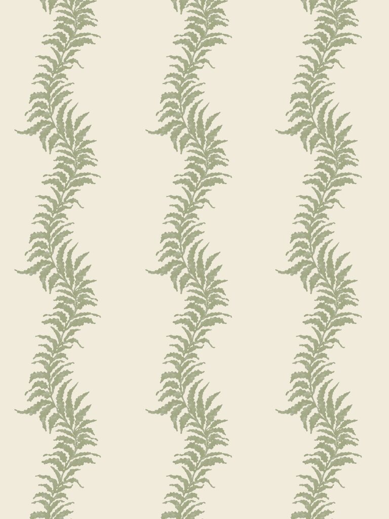French Fern Forest Green Wallpaper - Peony & Sage